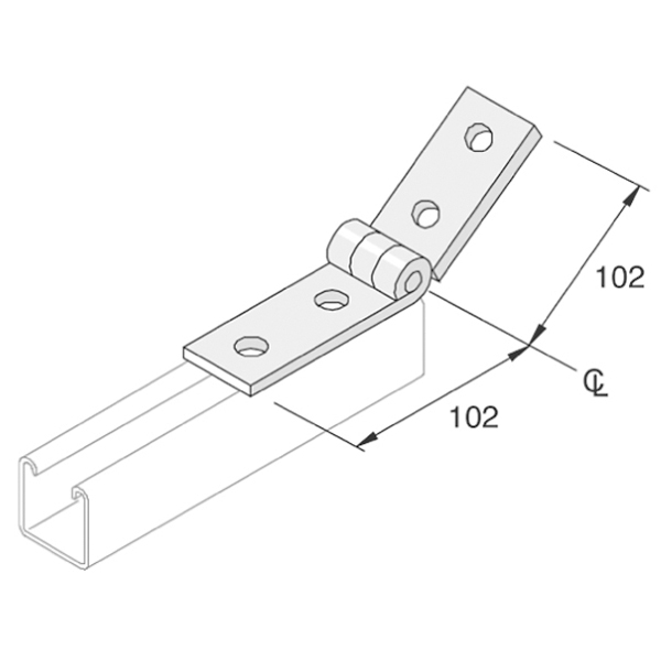Variable Hinged Angle Channel Fitting | Angled Channel Brackets ...
