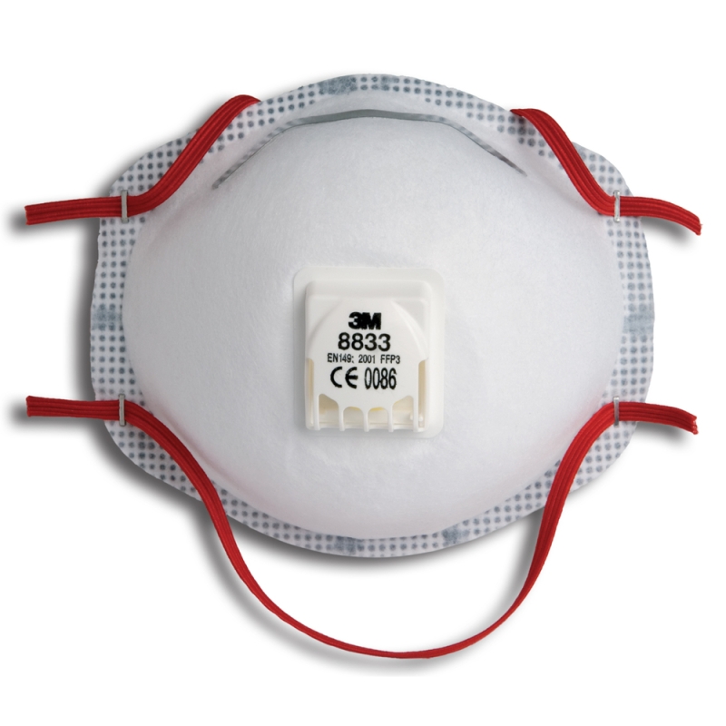 FFP3V 8833 3M Valved Moulded Dust Masks | Disposable Masks ...