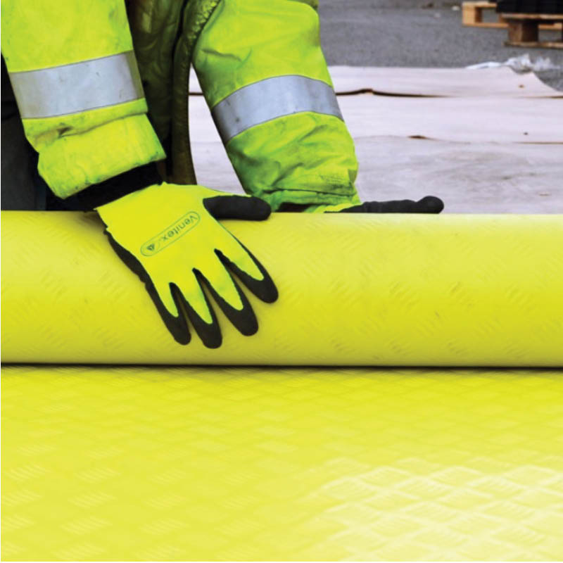 TemporGuard® Anti Slip Yellow Site Safe Walkway Matting | Ground ...