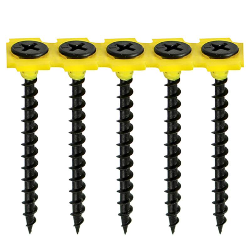 Black Coarse Thread Collated Drywall Screws | Collated Black Coarse ...