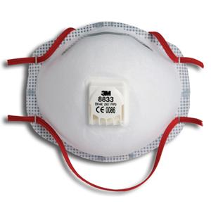 FFP3V 8833 3M Valved Moulded Dust Masks | Disposable Masks ...
